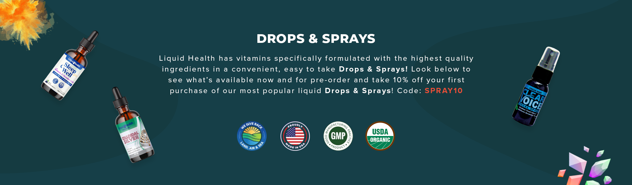 Drops & Sprays — Liquid Health Wholesale