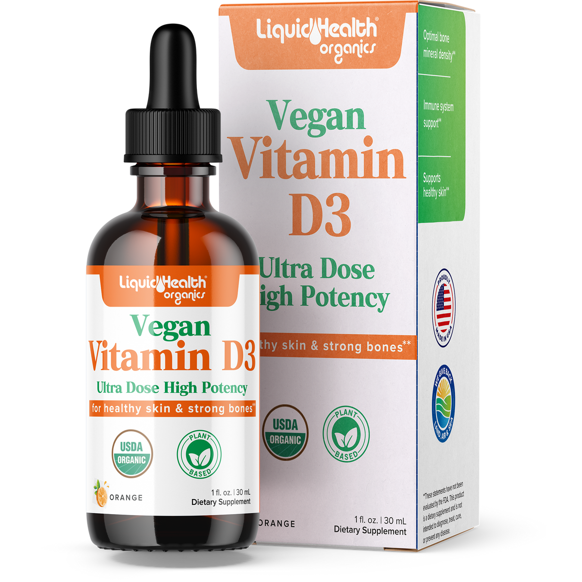 Organic Vegan Vitamin D3 Liquid Drops — Liquid Health Wholesale